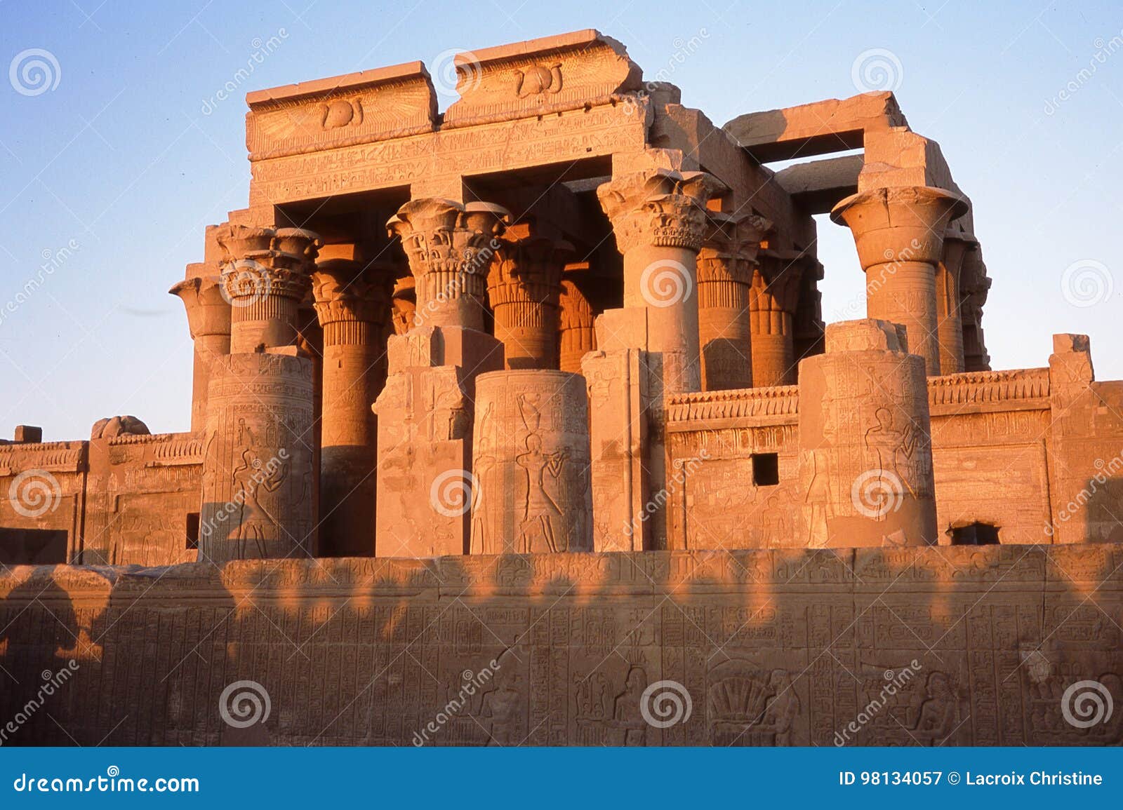 Temple of Kom Ombo. stock image. Image of african, pharaoh - 98134057
