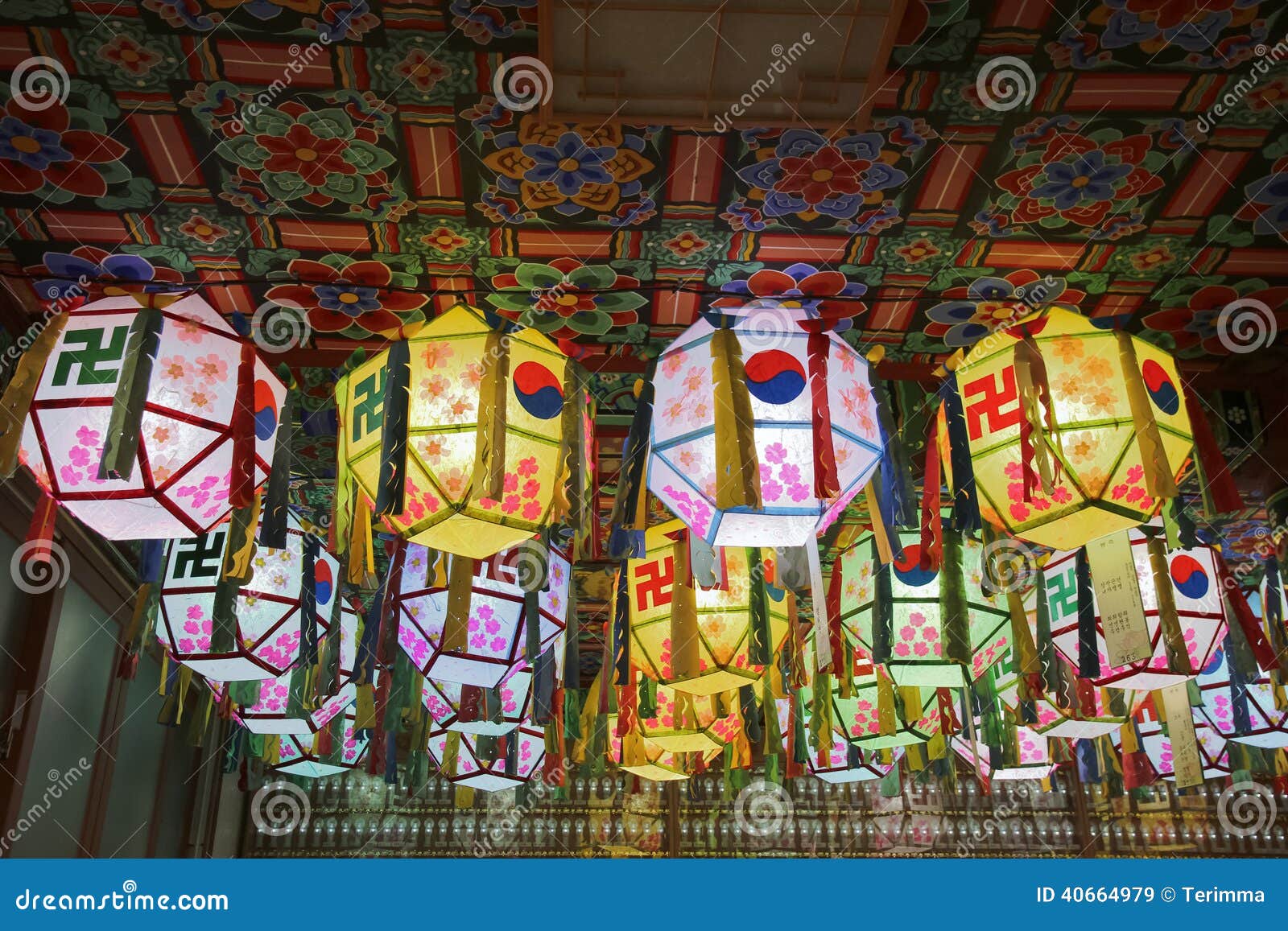 Temple lanterns stock image. Image of symbol, traditional - 40664979