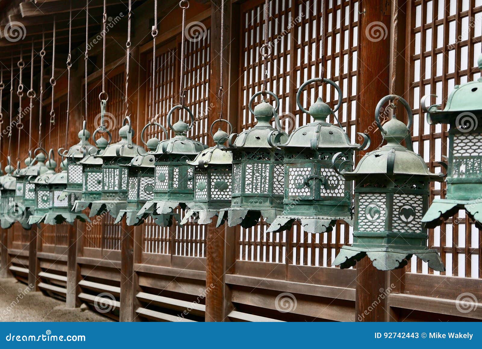 Temple lanterns Japan stock image. Image of park, asia - 92742443