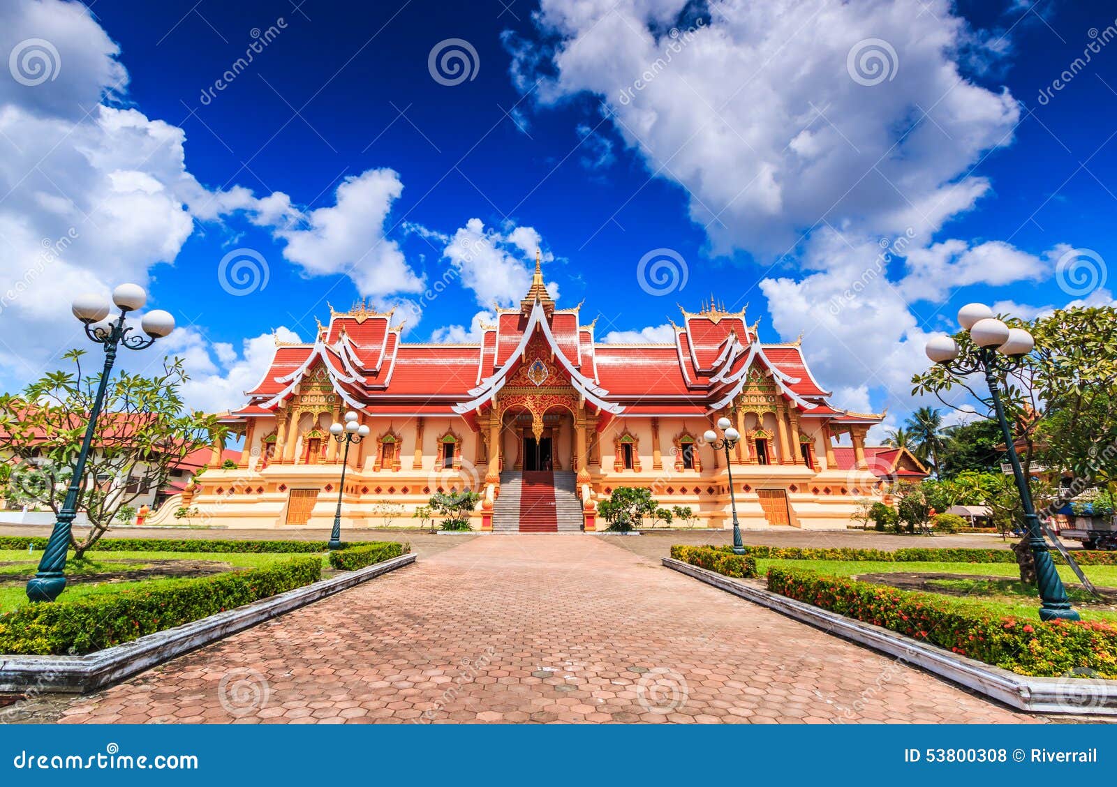 Temple in Laos stock photo. Image of amazing, oriental - 53800308