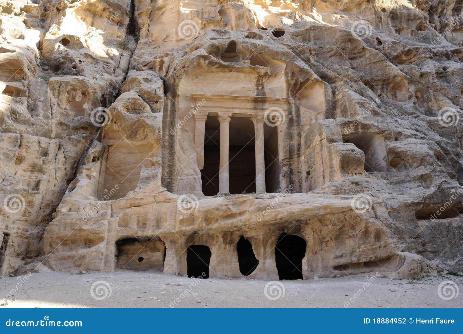 Temple in Little Petra. Jordan Stock Photo - Image of ancient, little ...
