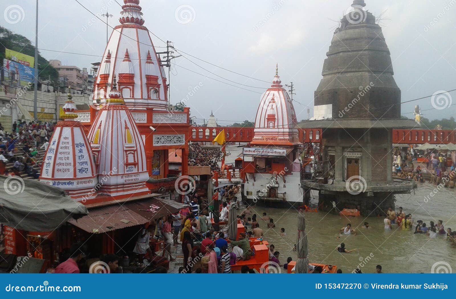 Temple Located on the Gang`s of Haridwar Editorial Image - Image of ...
