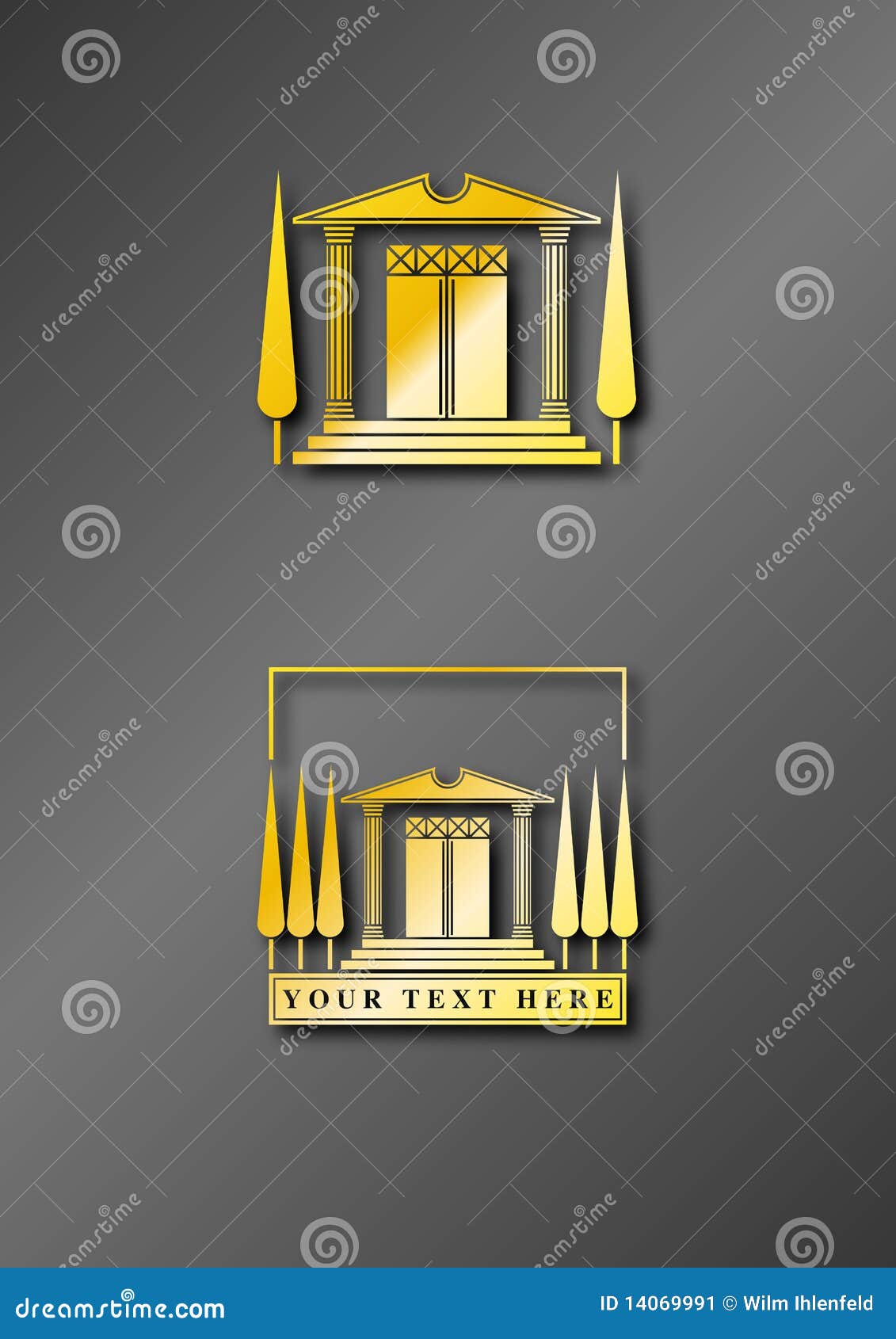 Temple Logo Gold stock vector. Illustration of door, finance - 14069991