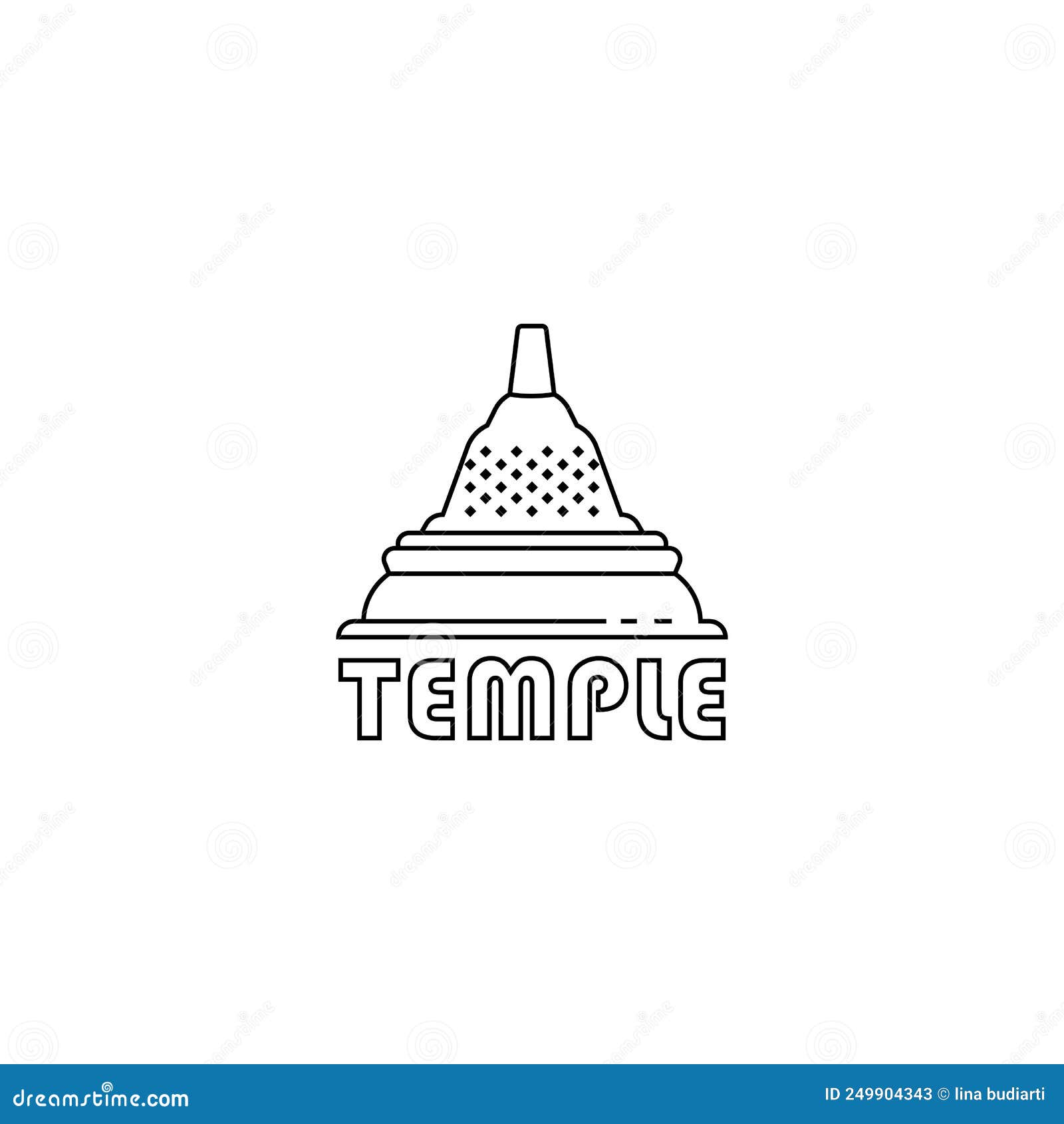Temple logo stock vector. Illustration of tourist, java - 249904343