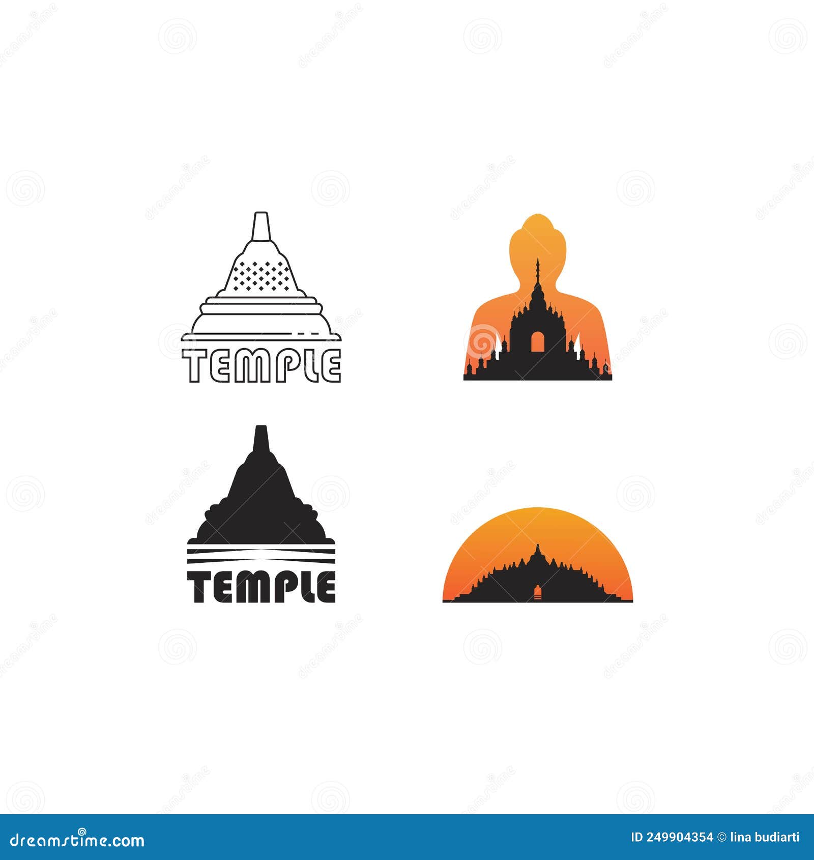 Temple logo stock vector. Illustration of destination - 249904354