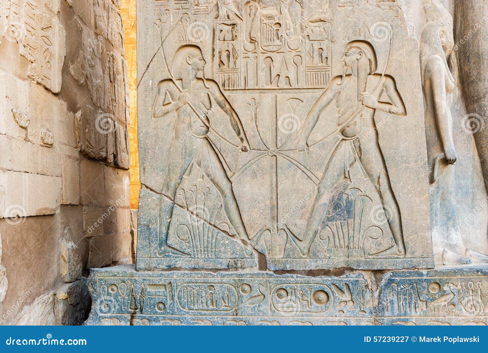 Temple in Luxor Carvings of Pharaoh Stock Image - Image of carving ...