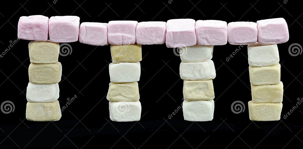 Temple Made of Marshmallows Stock Photo - Image of coloured, marsh ...