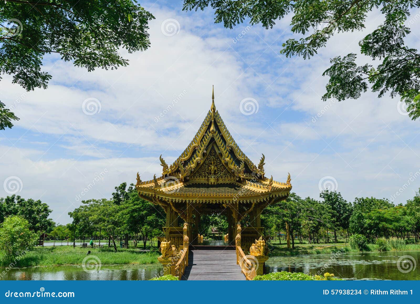 The temple on marsh stock photo. Image of eastern, majestic - 57938234