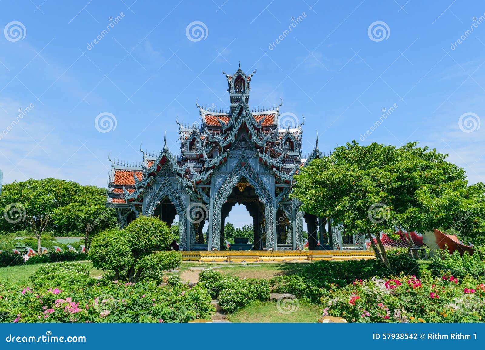 The temple on marsh stock photo. Image of garden, marsh - 57938542