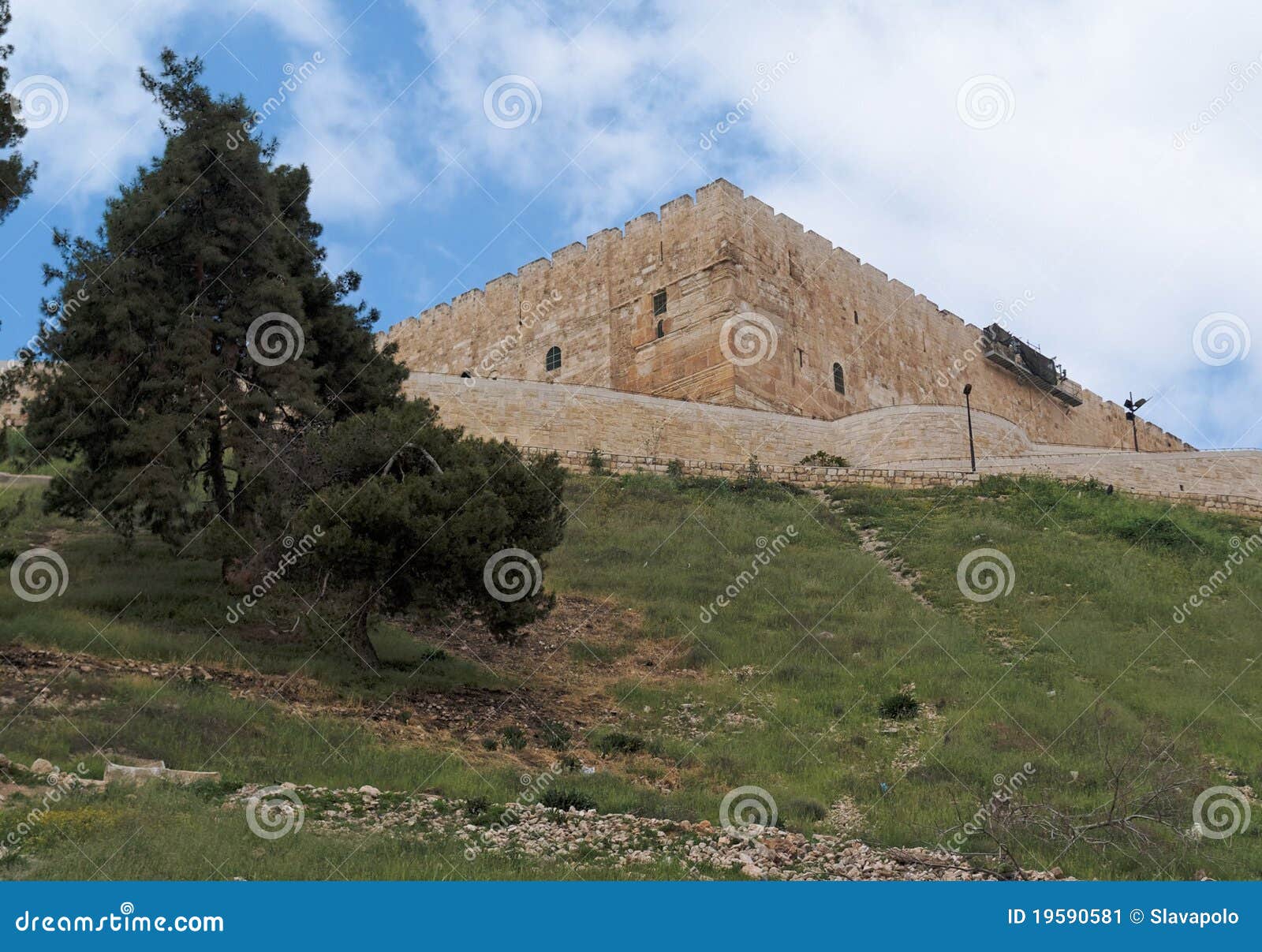 Temple Mount Above the Kidron Valley in Jerusalem Stock Image - Image ...