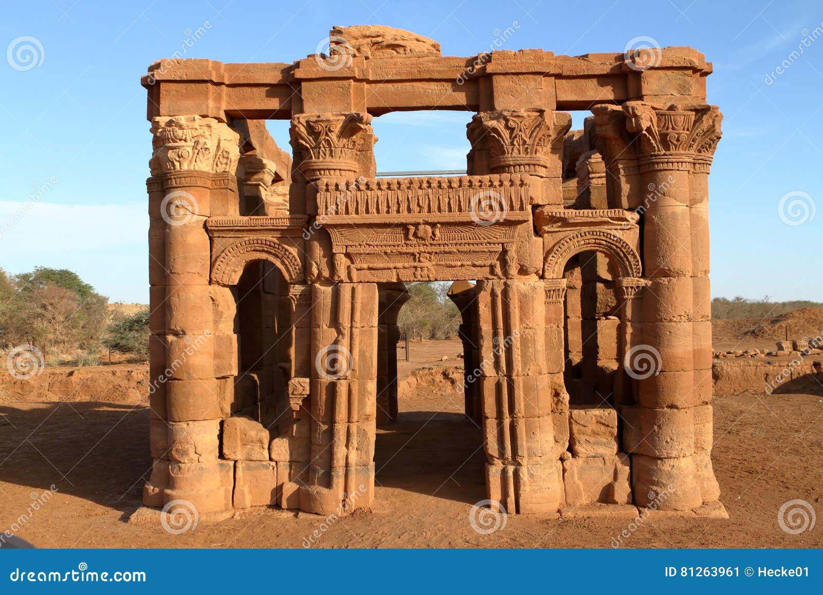 Temple of Naga in the Sahara of Sudan Stock Image - Image of temple ...