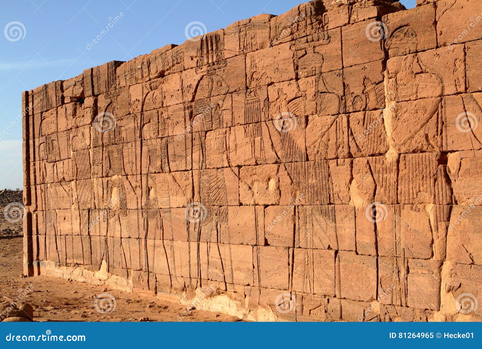 Temple of Naga in the Sahara of Sudan Stock Image - Image of heritage ...
