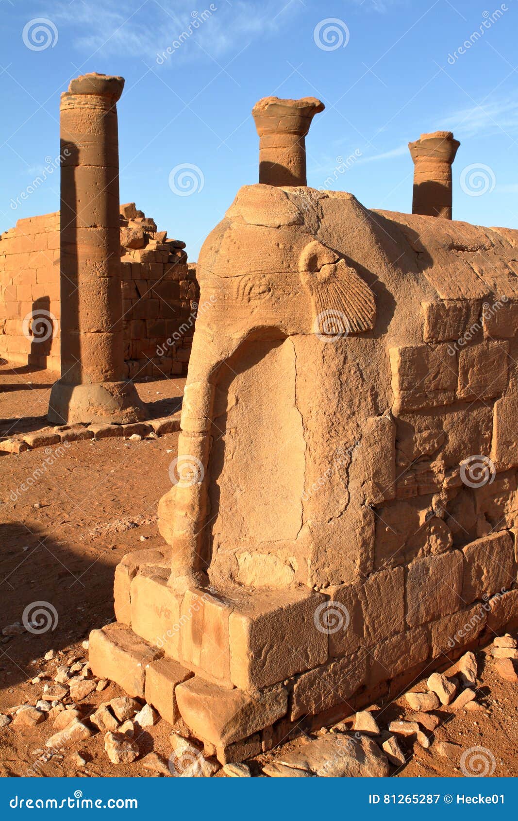 Temple of Naga in the Sahara of Sudan Stock Image - Image of temple ...