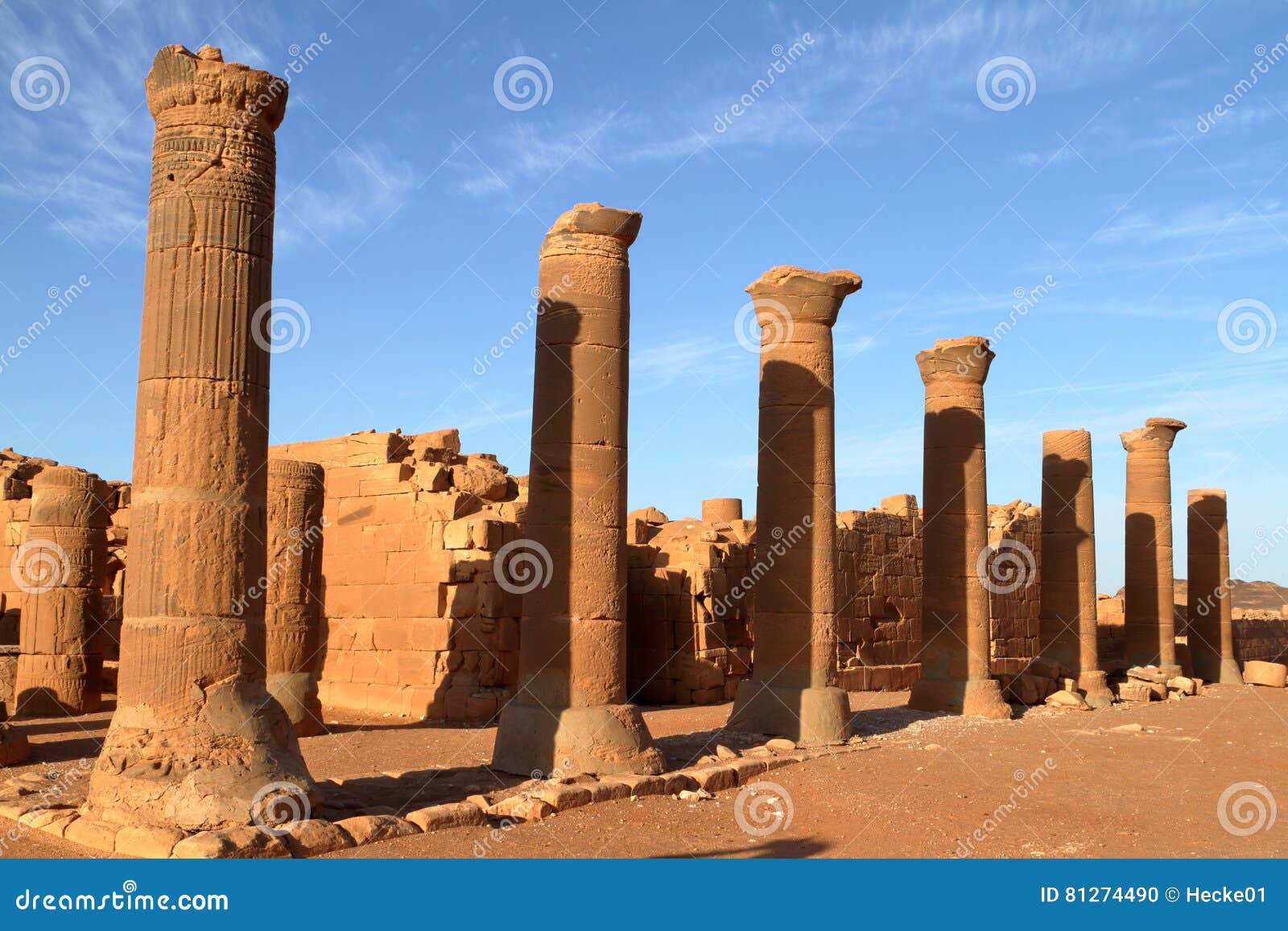 Temple of Naga in the Sahara of Sudan Stock Photo - Image of temple ...