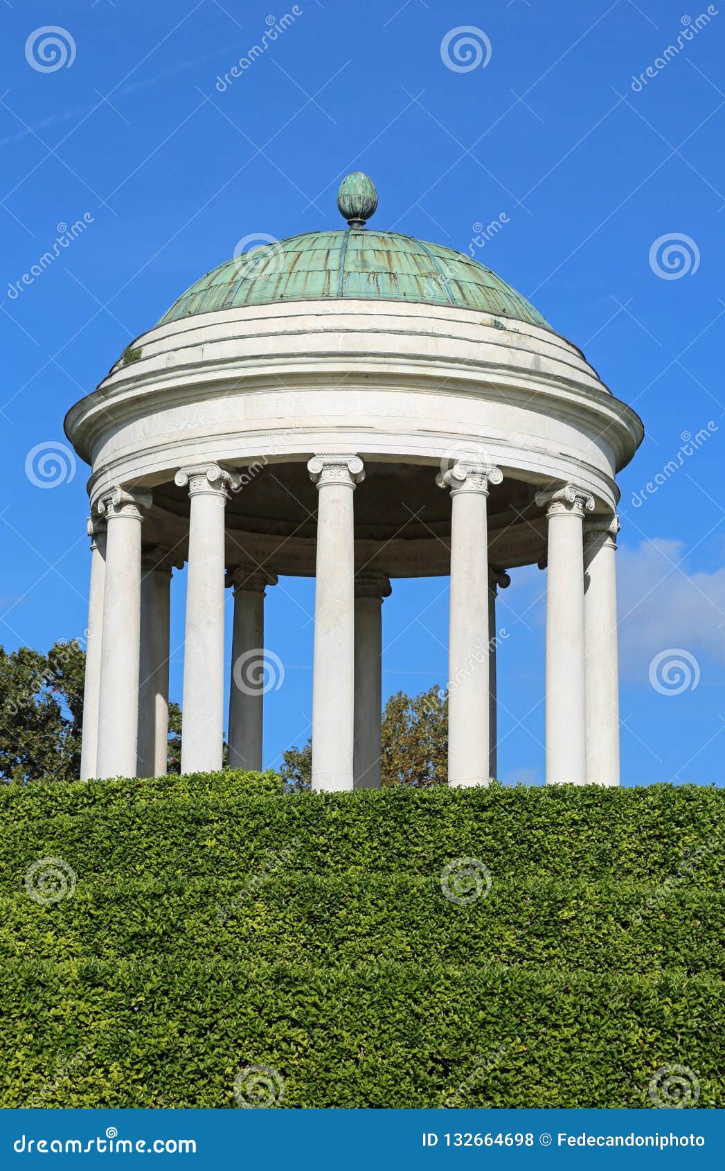 Temple with Neoclassical Columns and a Dome Stock Photo - Image of ...
