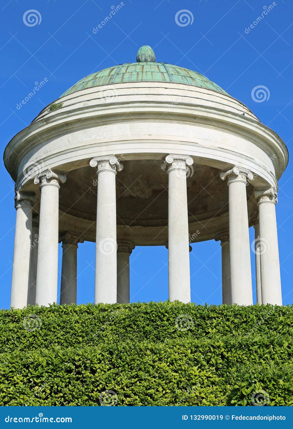 Ancient Temple with Neoclassical Columns and a Dome Stock Image - Image ...
