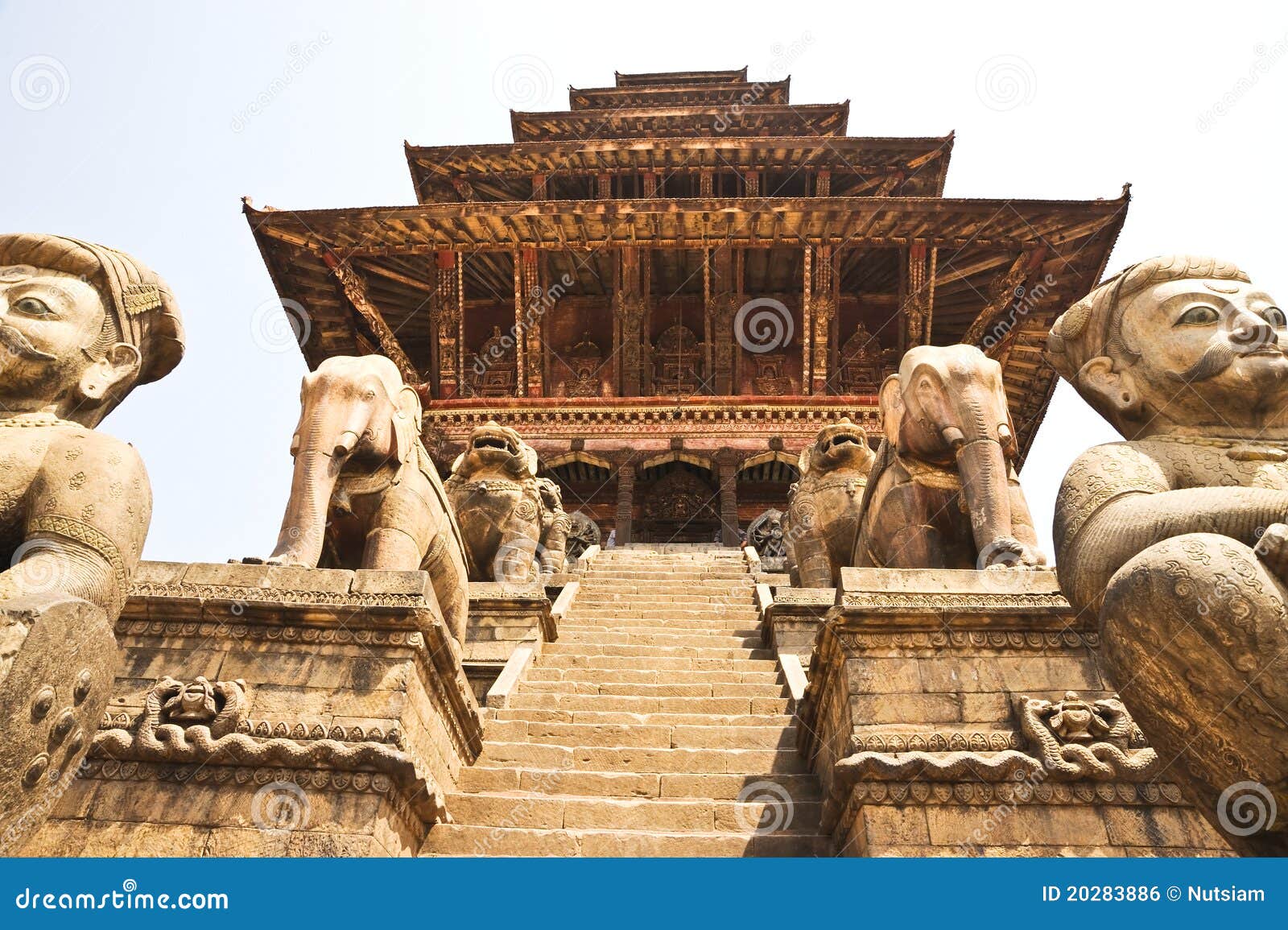 Temple, Nepal stock photo. Image of asian, landmark, square - 20283886