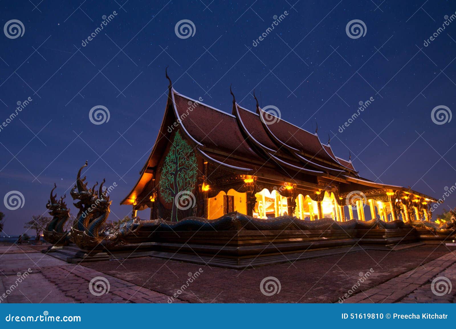 Temple at night stock photo. Image of travel, temple - 51619810