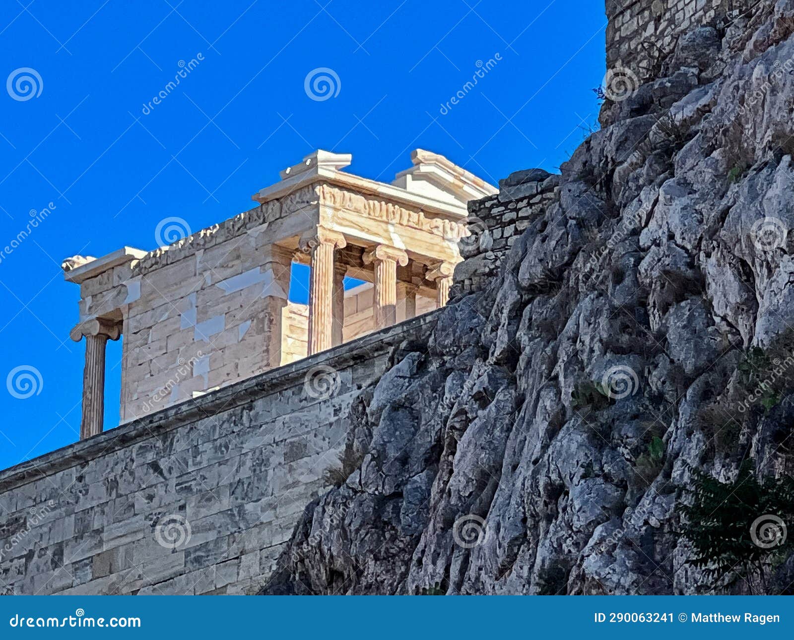Temple of Nike Athena stock image. Image of greece, cliff - 290063241
