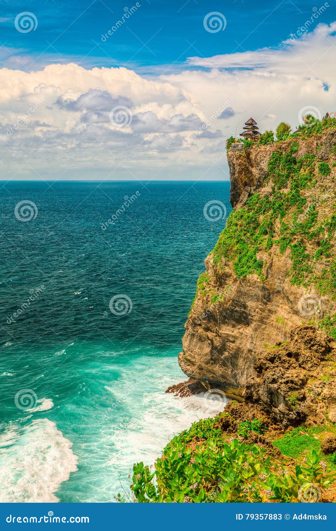 Temple by the Ocean stock image. Image of asia, building - 79357883