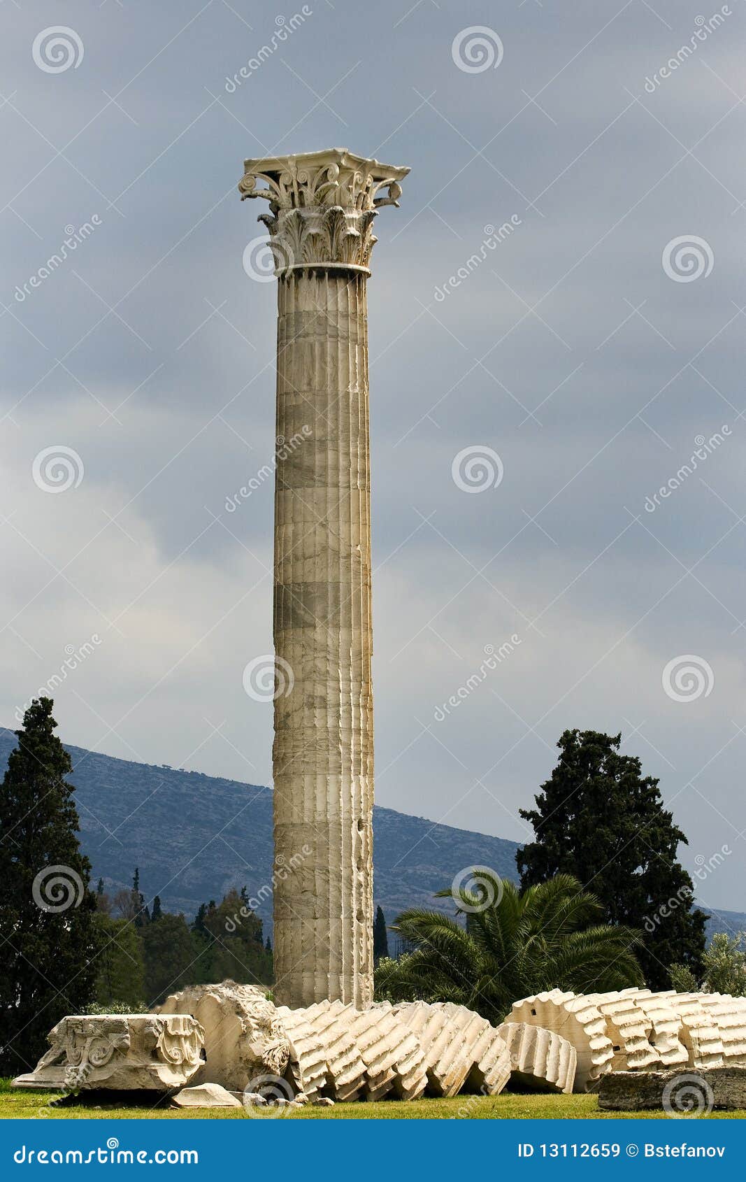 Temple of Olympian Zeus, Athens, Greece Stock Image - Image of greek ...