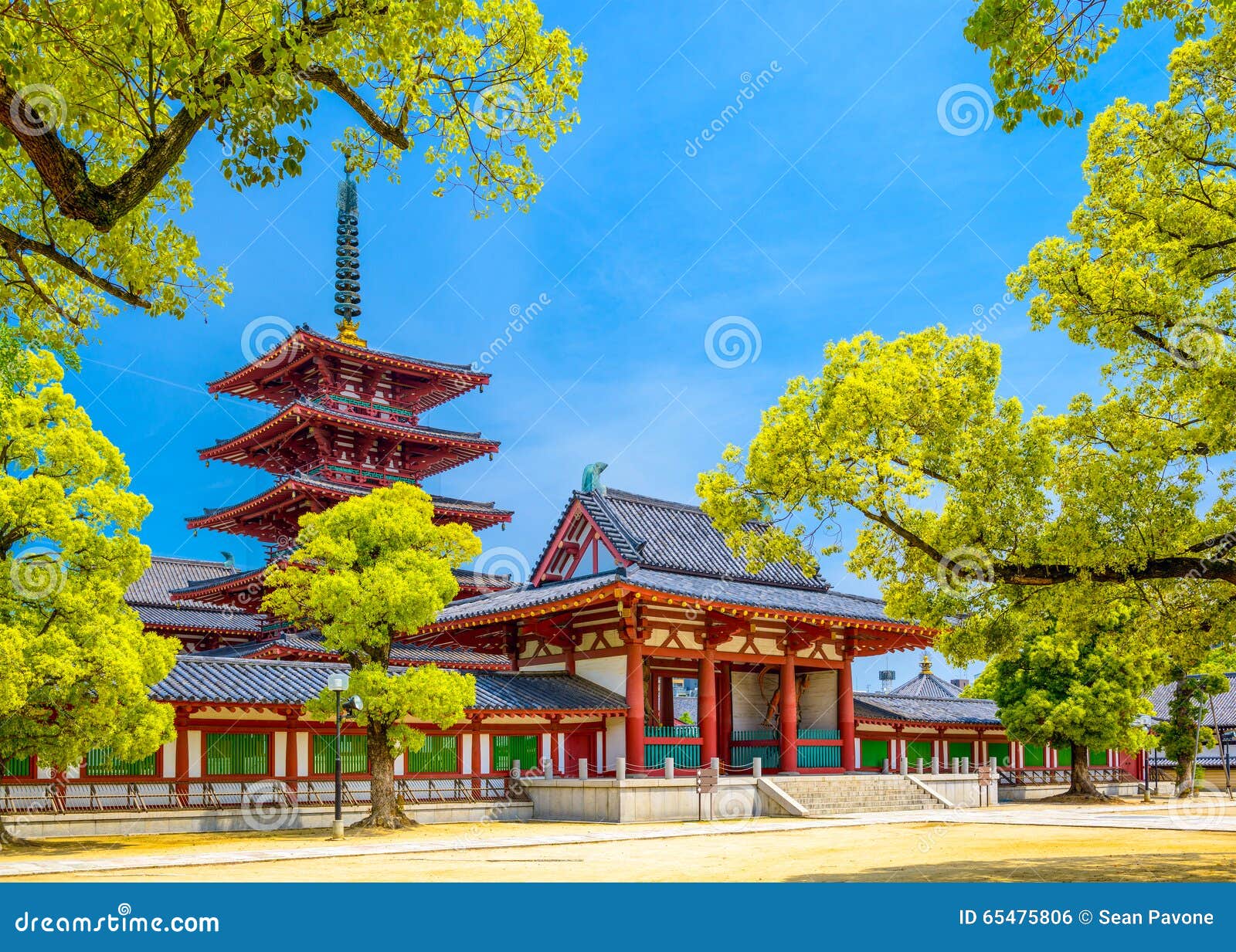 Temple in Osaka stock photo. Image of ancient, japan - 65475806