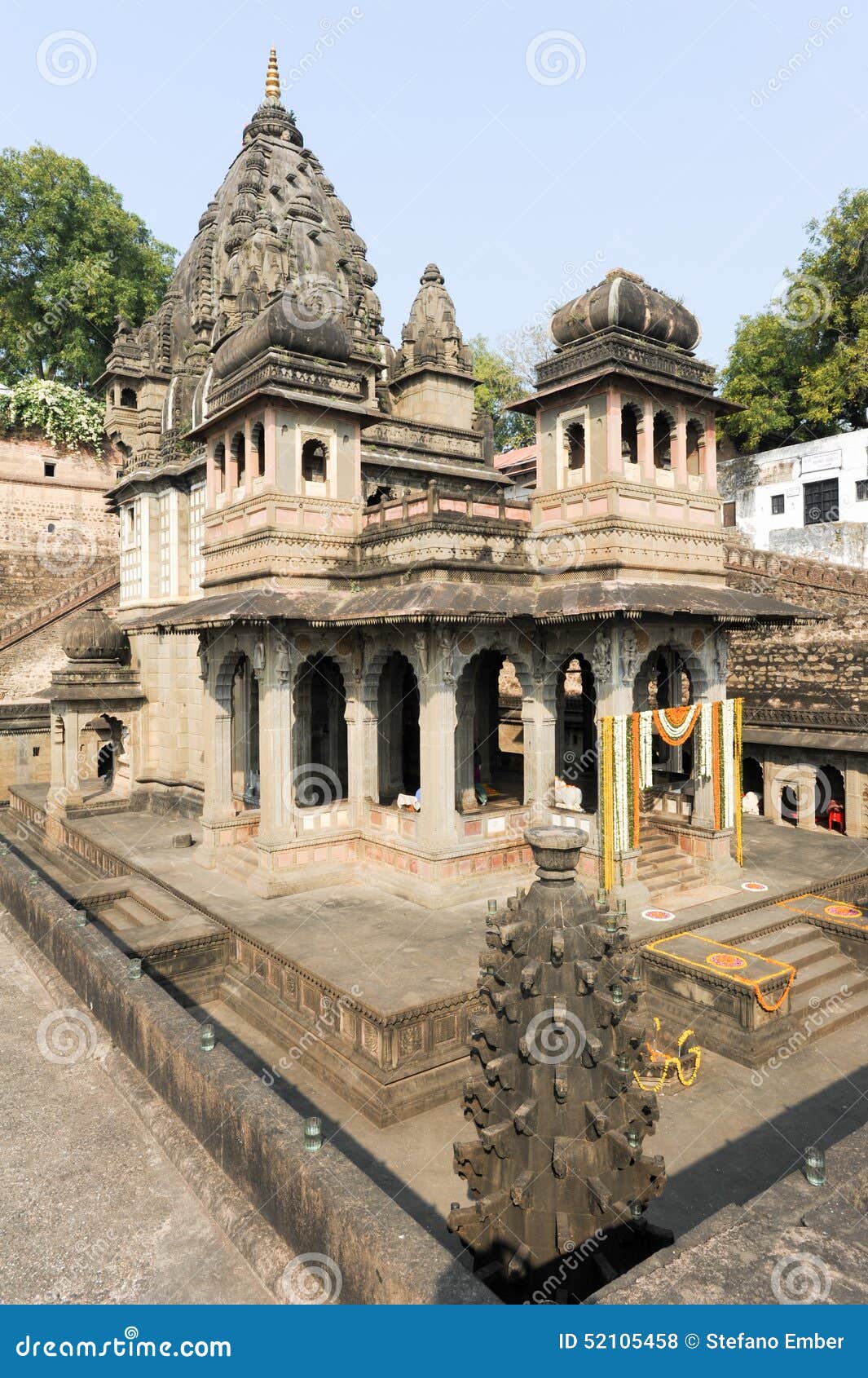 Temple palace of Maheshwar stock photo. Image of asia - 52105458