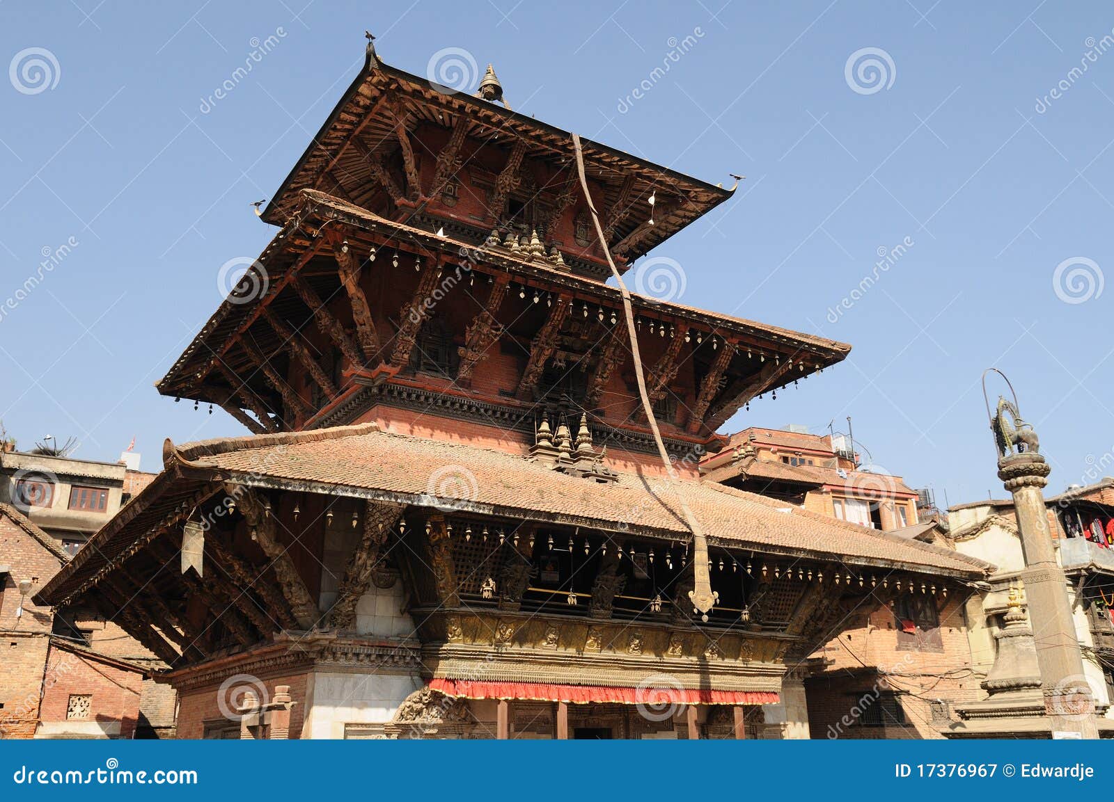 Temple in Patan 1 stock image. Image of religion, architecture - 17376967