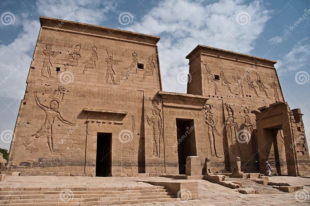 Temple of Philae stock photo. Image of hieroglyphics - 19020604