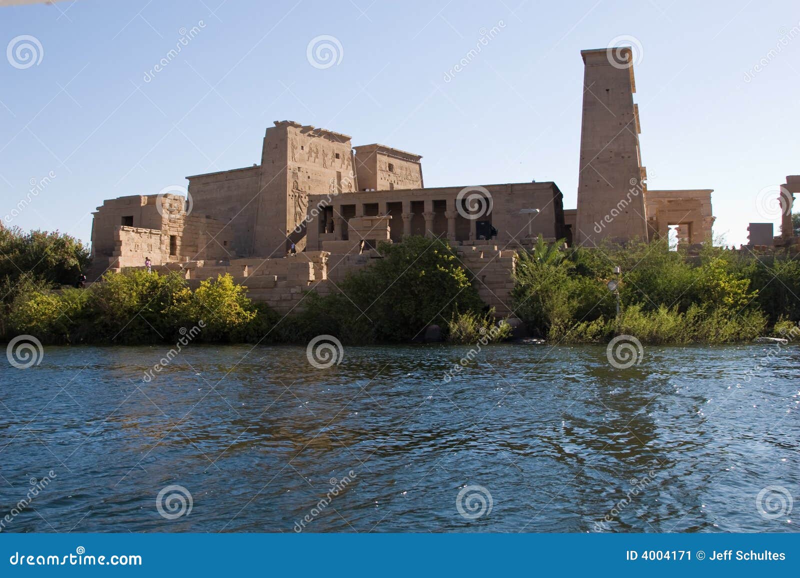 Temple of Philae from the Nile Stock Image - Image of religious ...