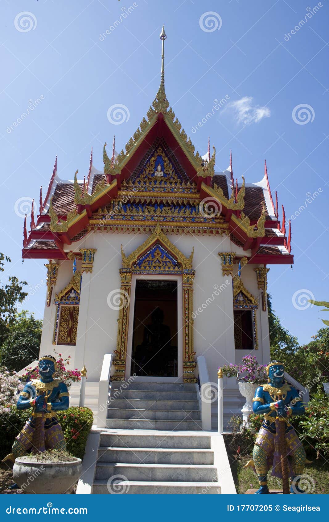 Temple in Phuket stock image. Image of porch, monk, buddhism - 17707205