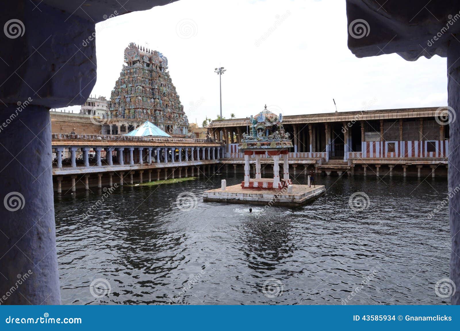 TEMPLE POND stock photo. Image of indian, religion, monument - 43585934