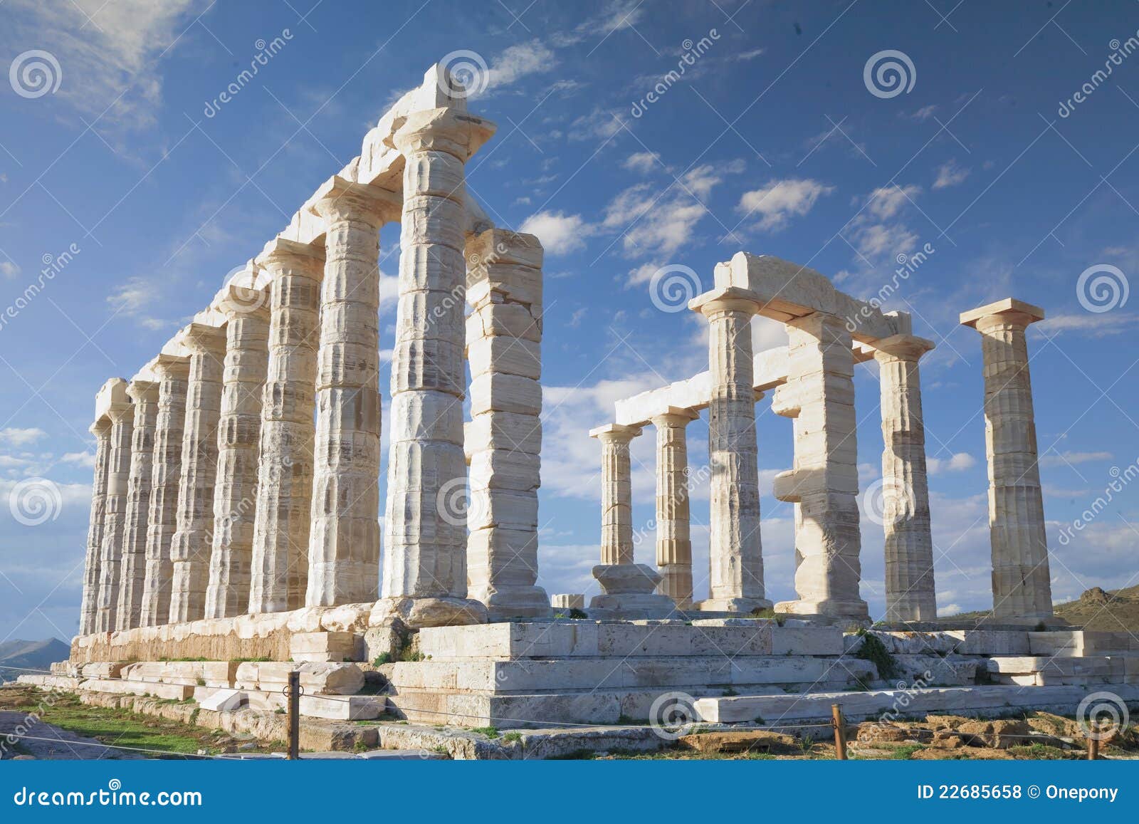 Temple of Poseidon stock photo. Image of summer, building - 22685658