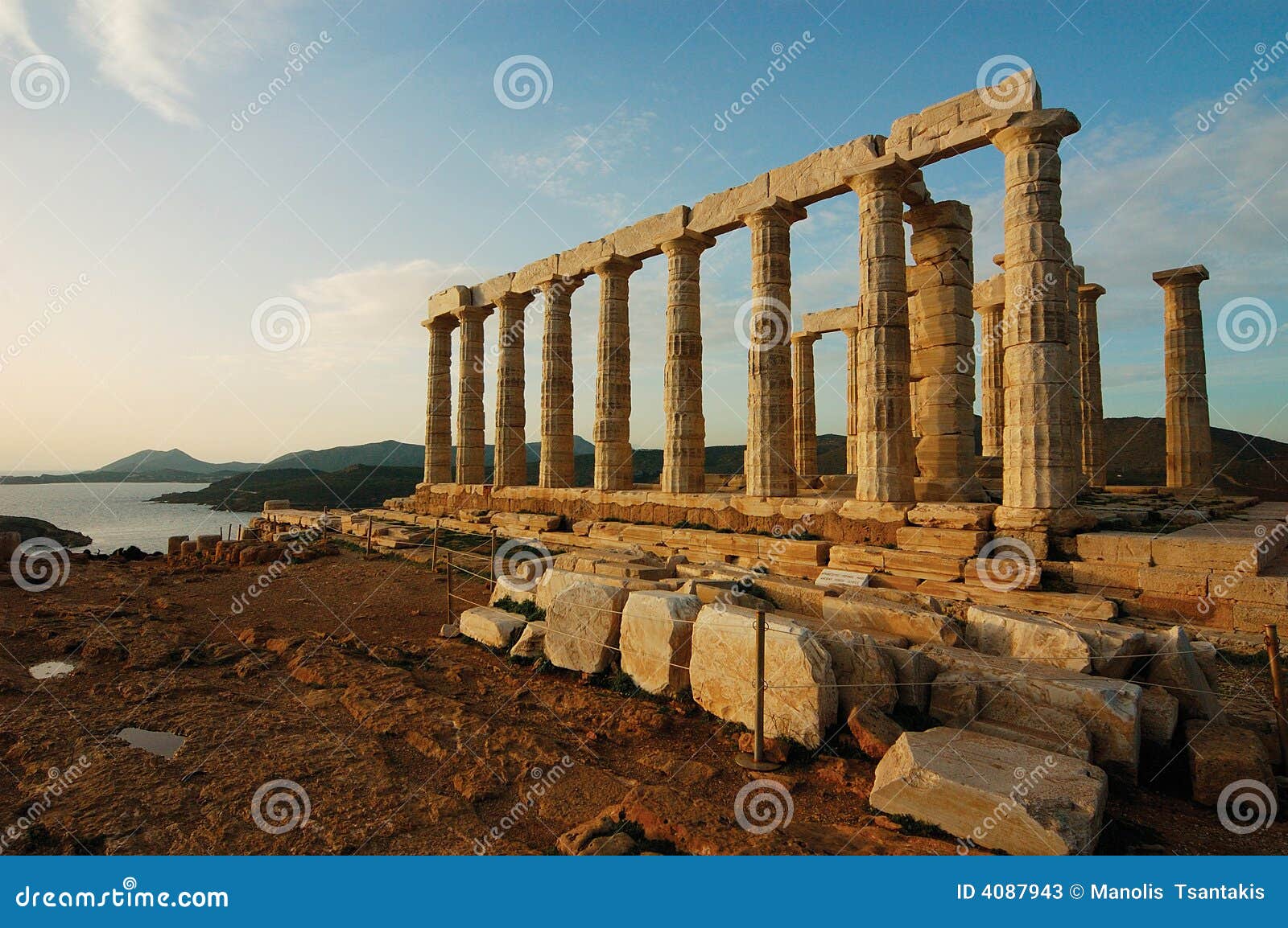The temple of Poseidon stock image. Image of antique, aegean - 4087943