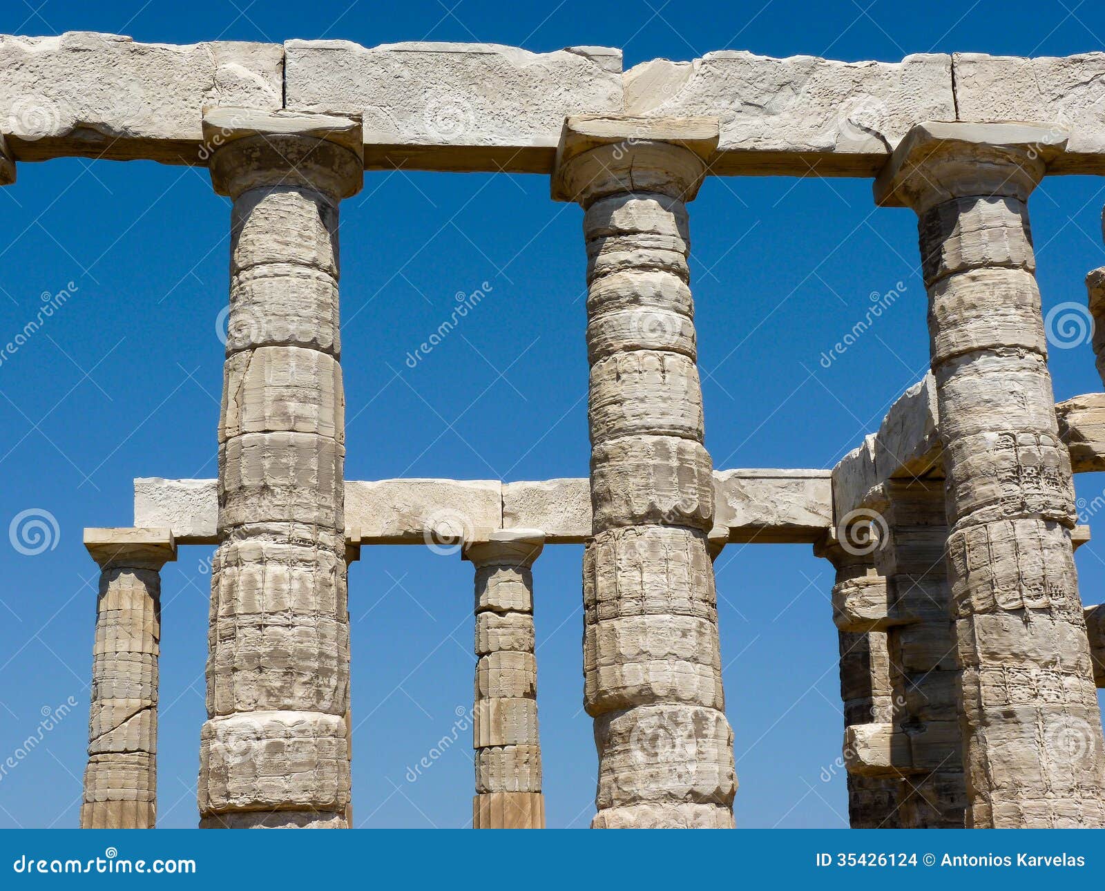 Temple of Poseidon-Neptune in Sounio Greece Stock Photo - Image of ...