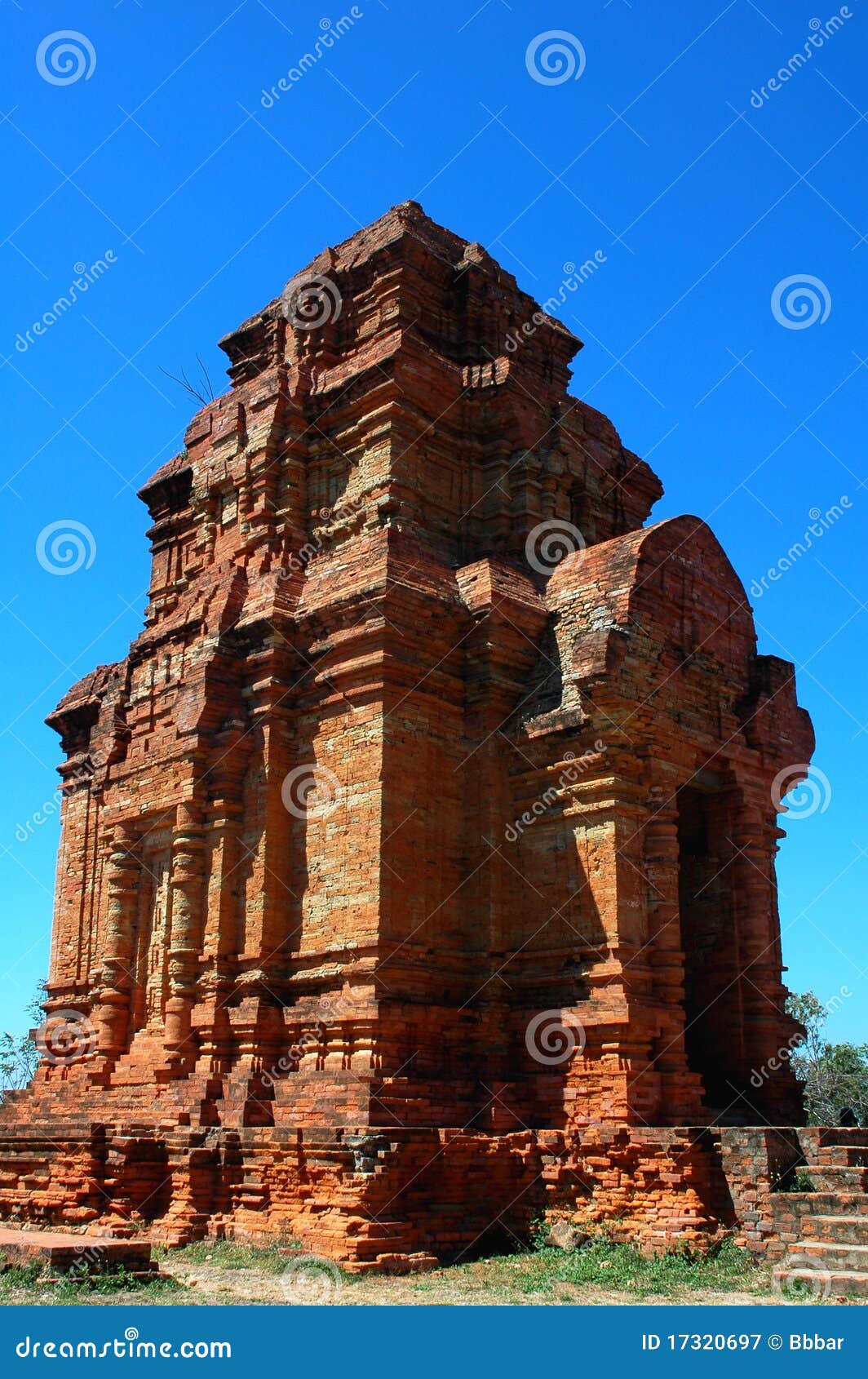 Temple relics stock image. Image of famous, reddish, vietnam - 17320697