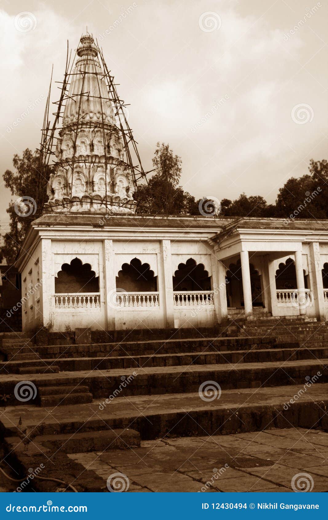 Temple Renovation stock photo. Image of hinduism, exterior - 12430494