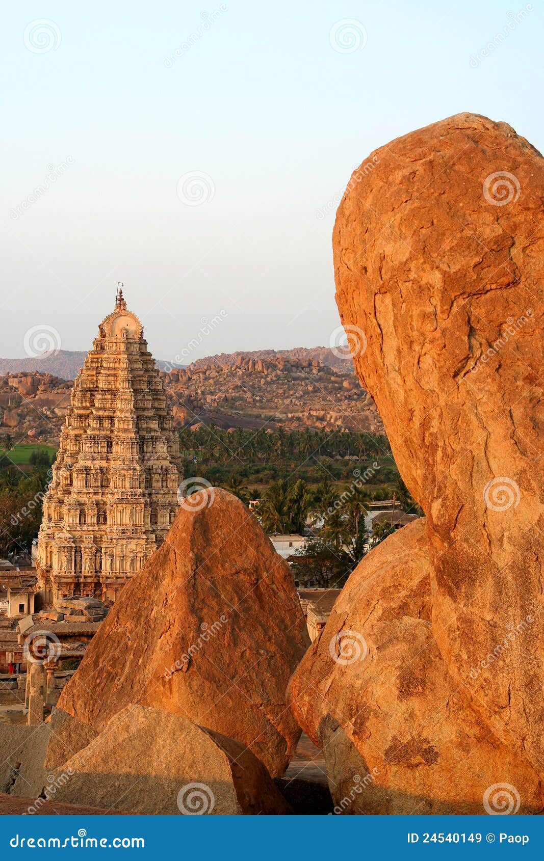 Temple and rocks stock image. Image of hampi, amazing - 24540149