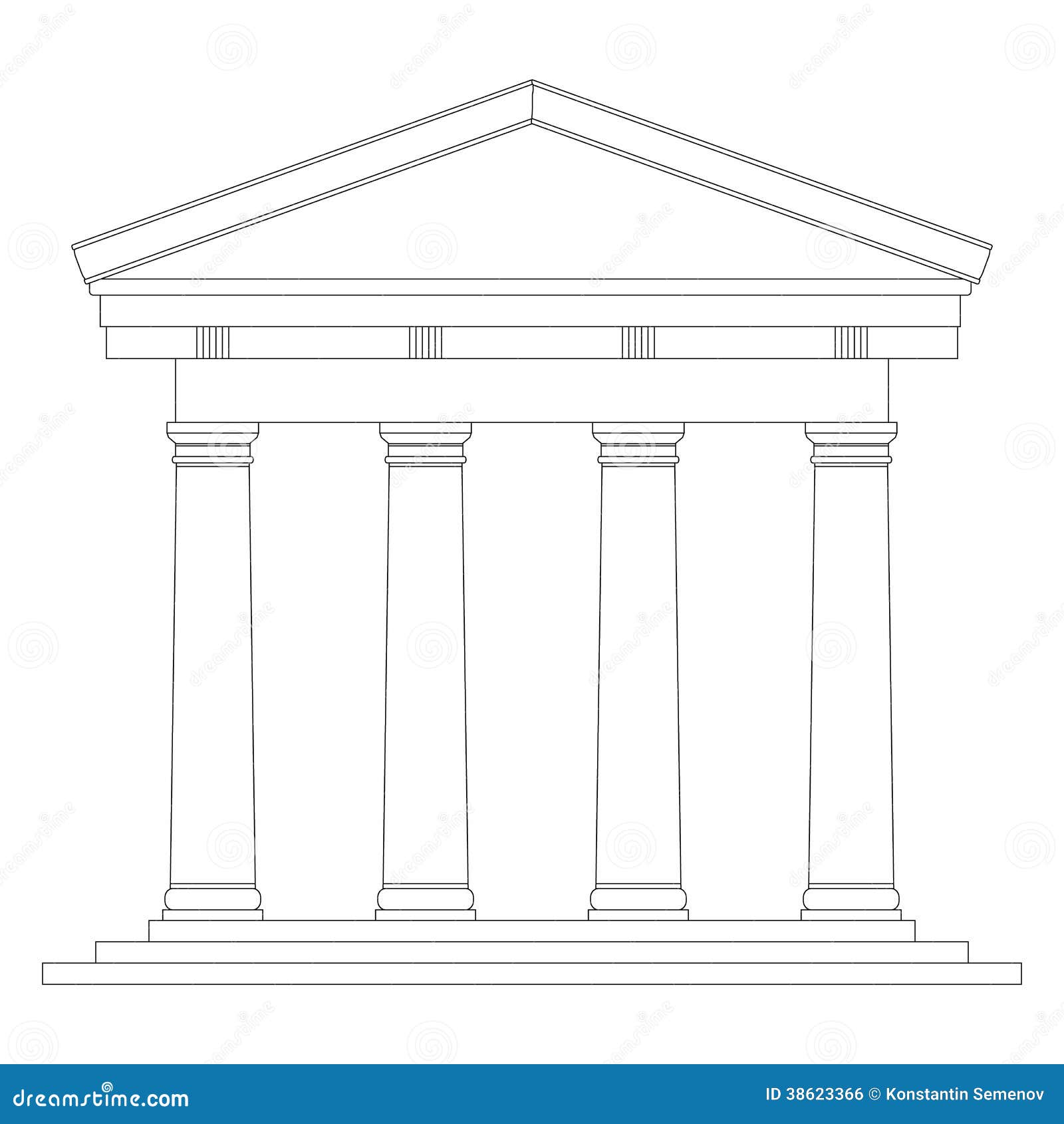 Temple Romain Toscan Image libre de droits - Image: 38623366