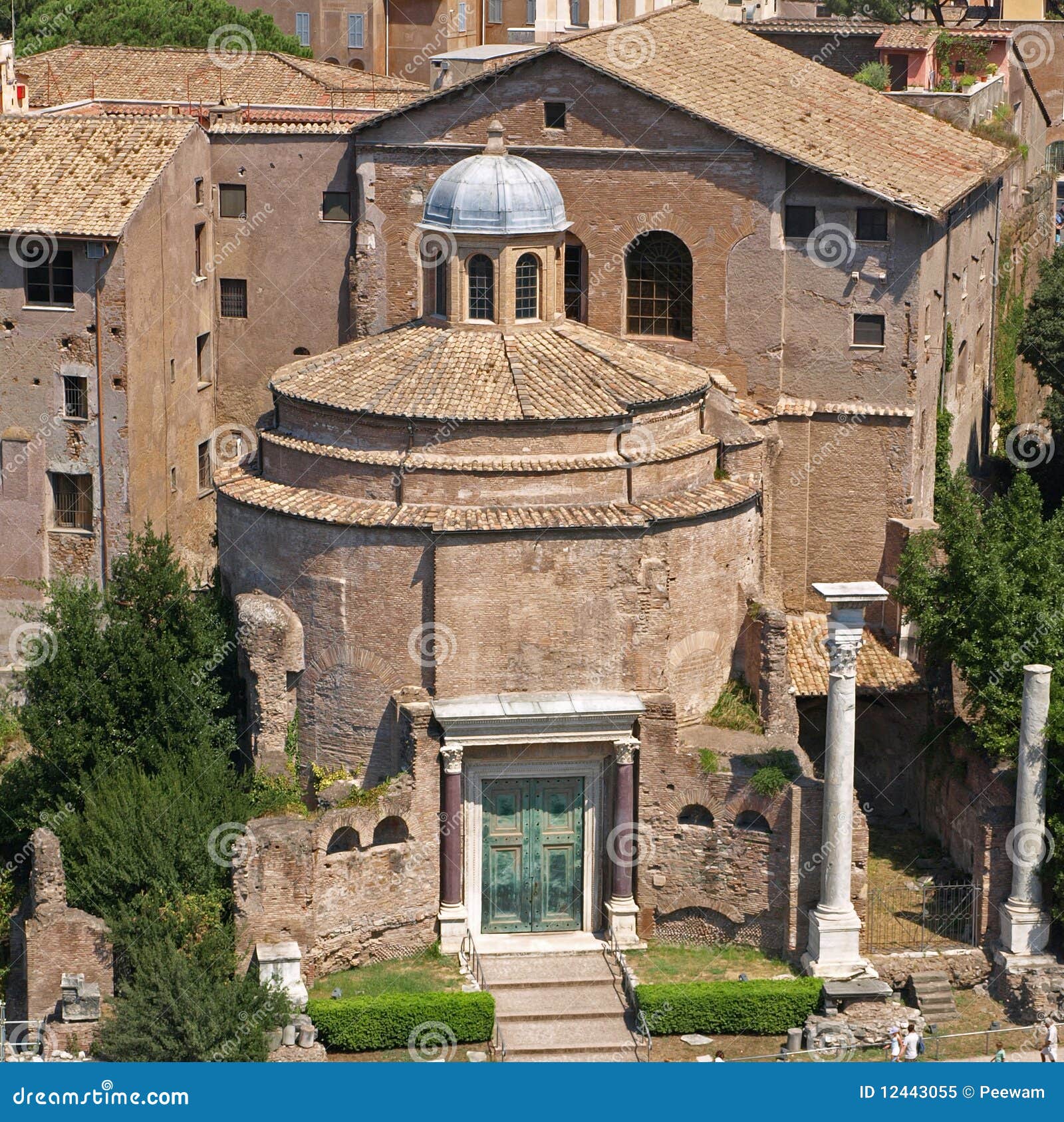 The Temple of Romulus, Rome Italy Stock Image - Image of tourist ...