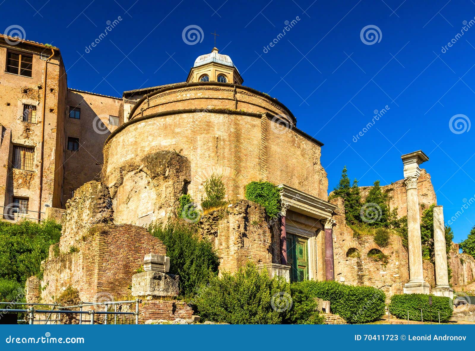 Temple of Romulus in Roman Forum Stock Image - Image of culture, column ...