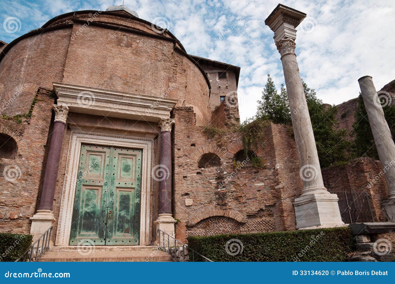 Temple of Romulus at Roman Forum Stock Photo - Image of lazio, forum ...