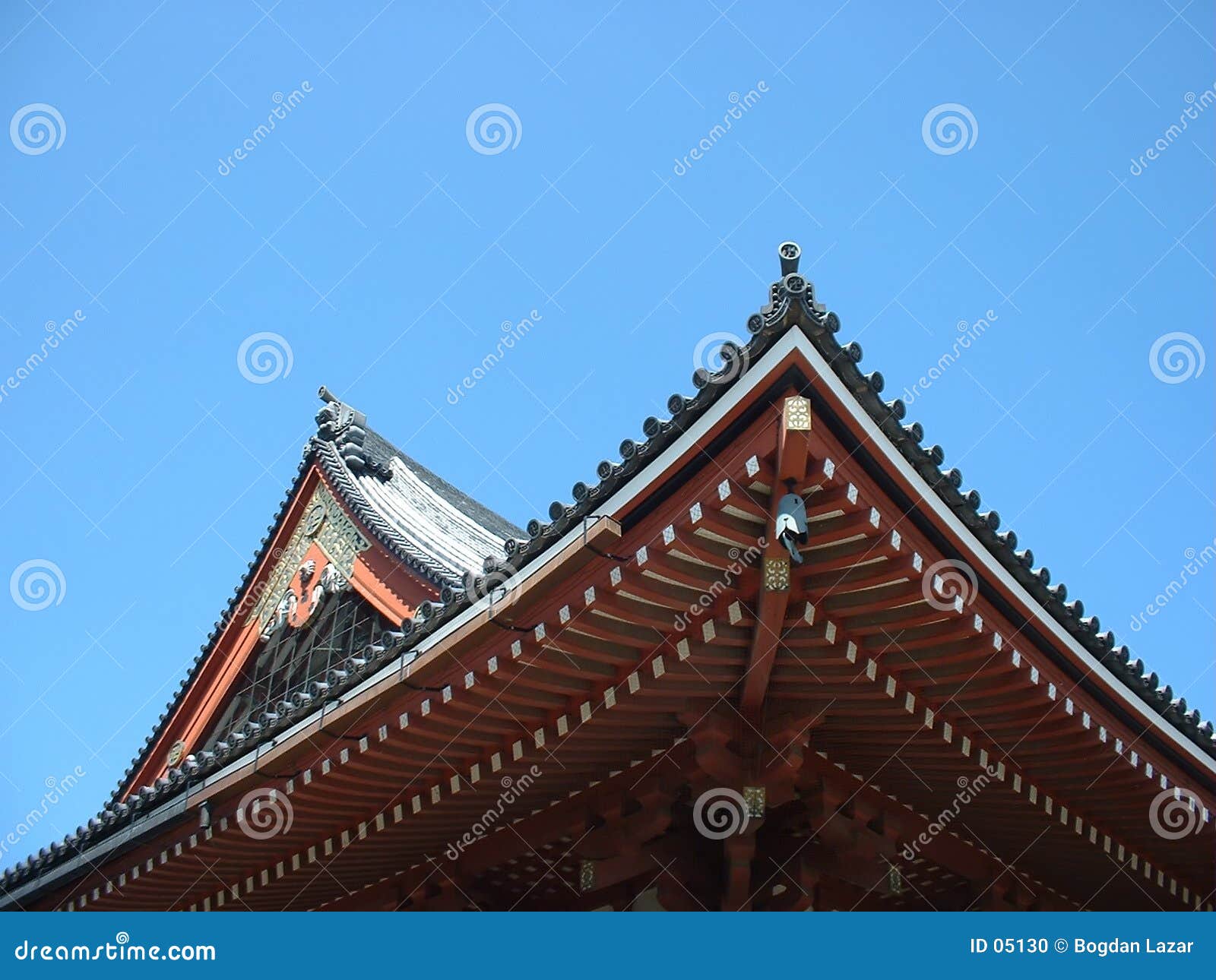 Temple roof - Double view stock photo. Image of shrine, chinese - 5130