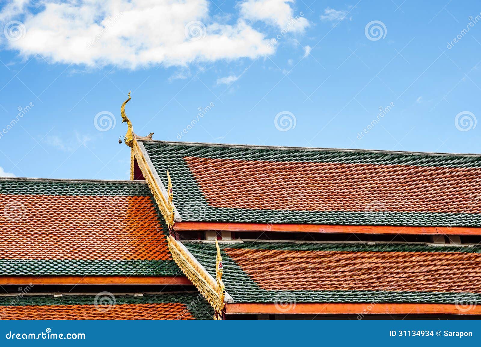 Temple Roof Tile Pattern in Thailand Stock Photo - Image of temple ...