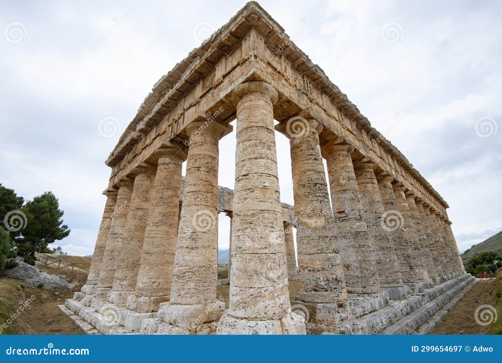 Temple of Segesta stock image. Image of historical, landscape - 299654697