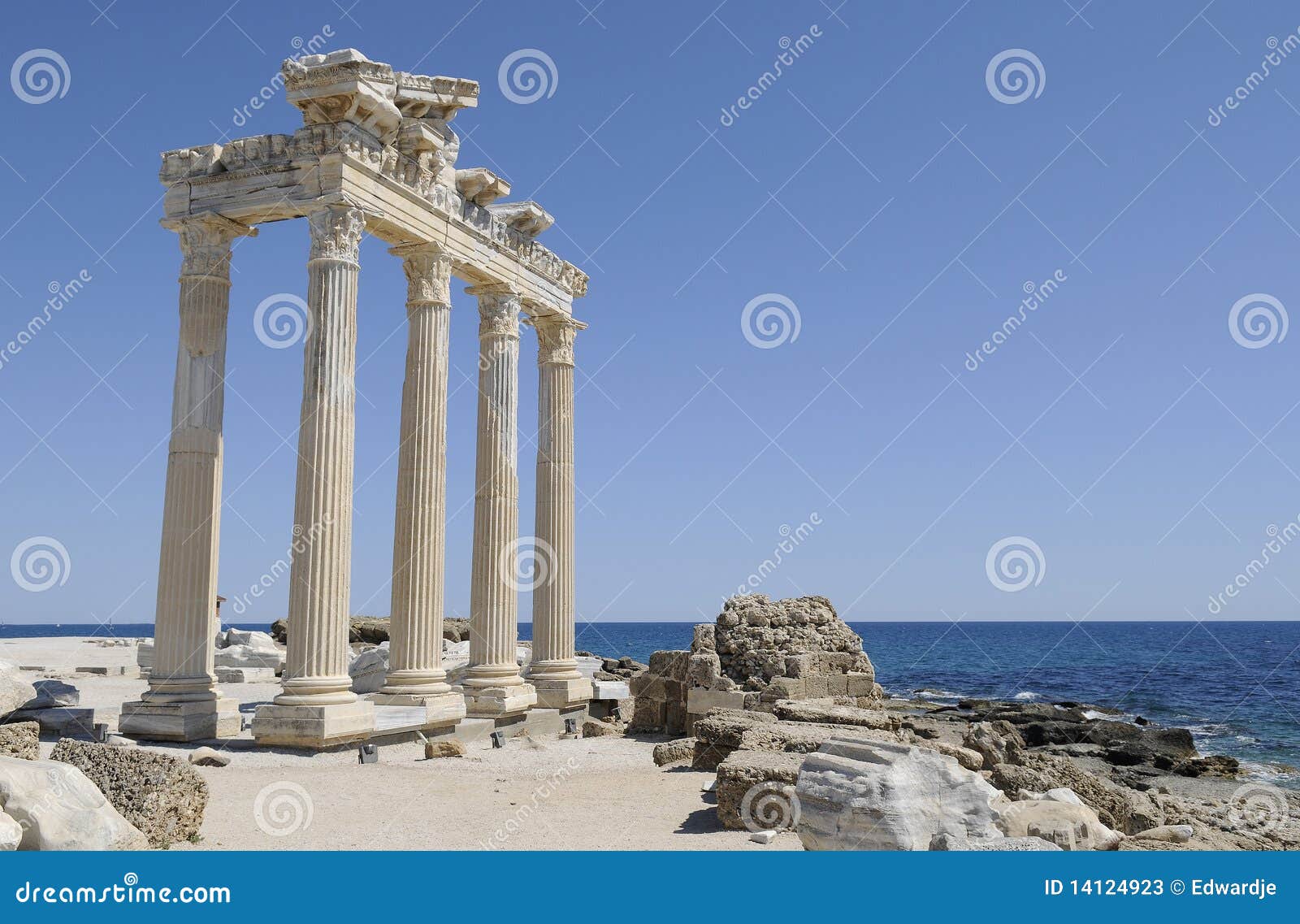Temple of Side stock image. Image of travel, greek, holiday - 14124923