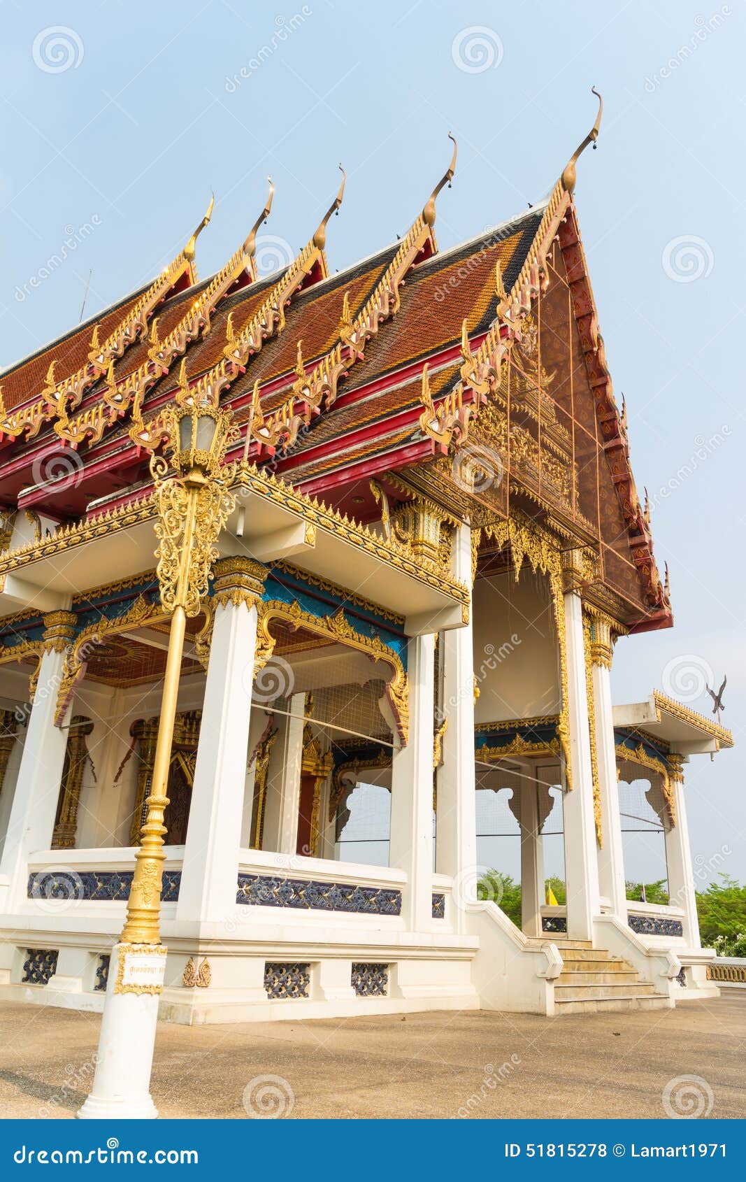 Temple with sky background stock photo. Image of architecture - 51815278