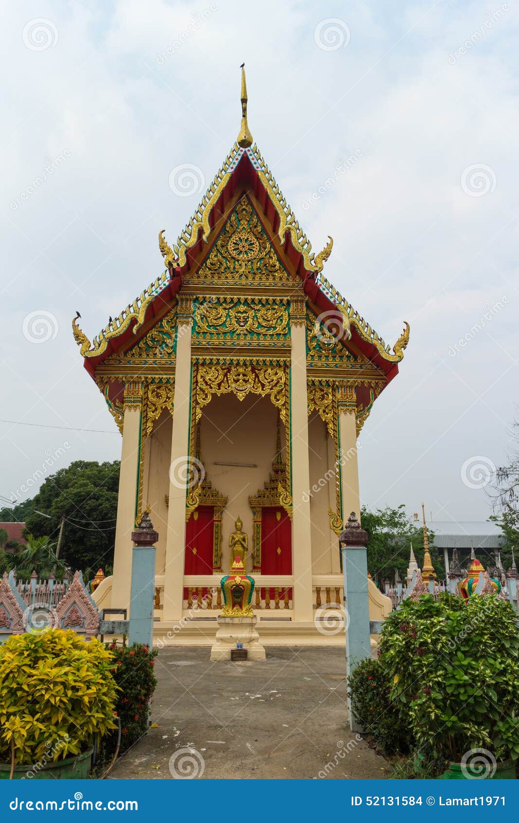 Temple with sky background stock photo. Image of eastern - 52131584