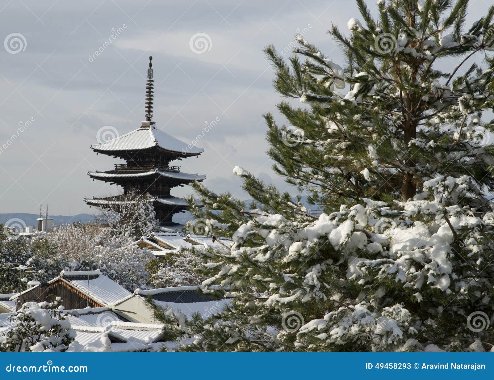 Temple and Snow stock image. Image of buddhism, buddhist - 49458293