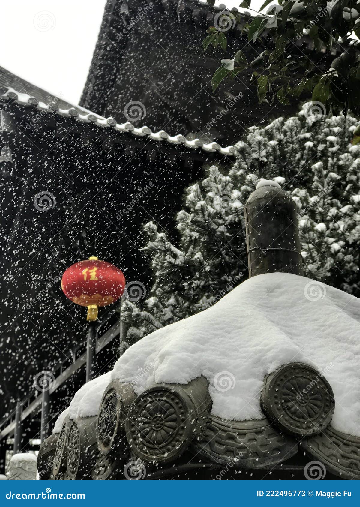 Auspicious snow stock image. Image of auspicious, china - 222496773